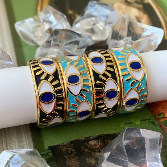 saruda_jewelry | Jewelry | New 8k Gold Plated Blue Black Turkish Evil ...
